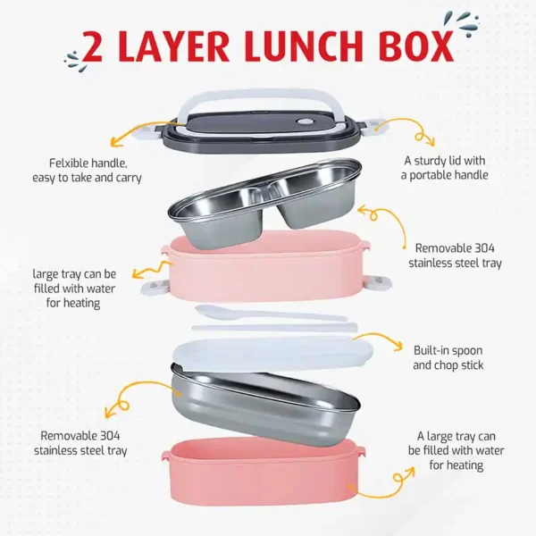 Buy Stainless Steel Pink Lunch Boxes Online | Shop Now